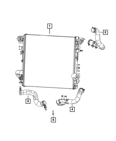 Radiator and Related Parts; Charge Air Cooler for 2023 Jeep Wrangler ...