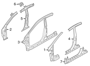 2011-2016 Hyundai Elantra Hinge Pillar 71120-3YA00 | QuirkParts