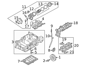 2021-2023 Genesis Pan Assembly Engine Oil Upper 21520-3N200 | OEM Parts ...