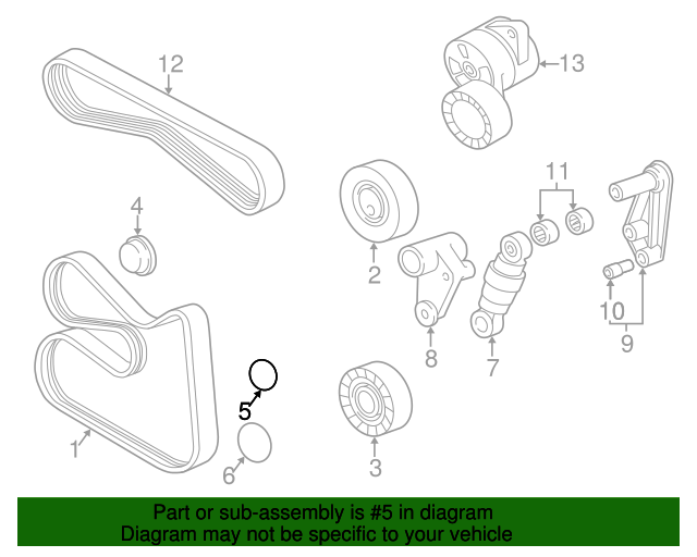 Genuine BMW 12-31-1-713-143 | Tension Pulley Cap | FREE Shipping on ...