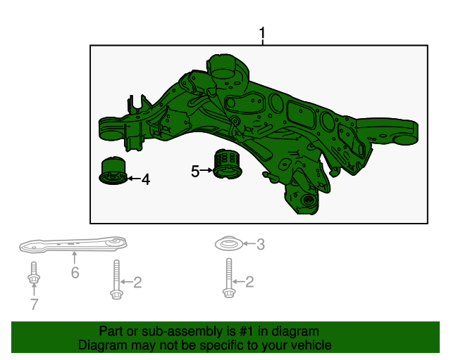 84660445 - Rear Suspension Cradle 2017-2023 GM | GM Wholesale Direct