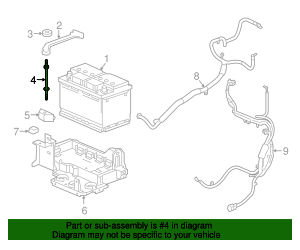 2017-2022 GM Battery Hold Down Retainer Rod 84024370 | GMPartsDirect.com
