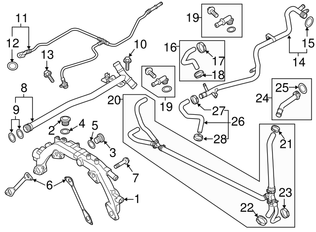 948-106-026-22 - Engine Coolant Pipe 2010-2018 Porsche ...