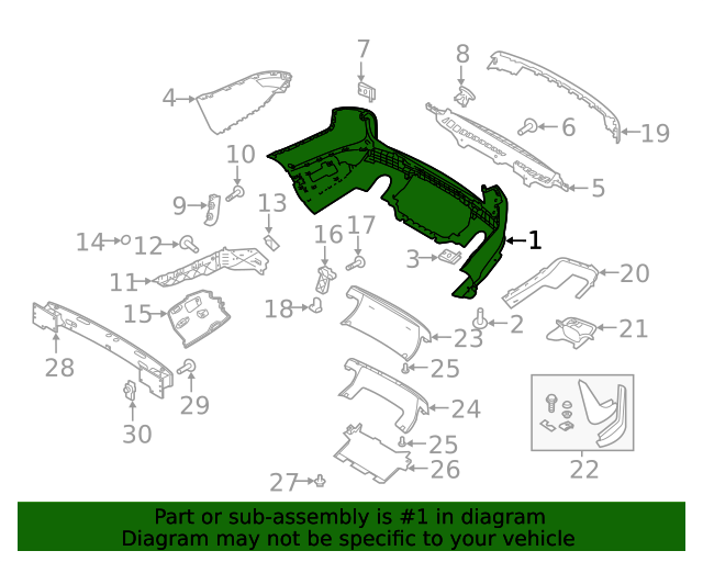 Genuine OEM Bumper Cover Part# LR098889 Fits 2018-2022 Land Rover Range ...