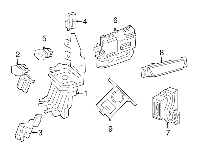 2013-2024 Nissan LEAF Fuse & Relay Box Lower Bracket 24317-3DA0B ...