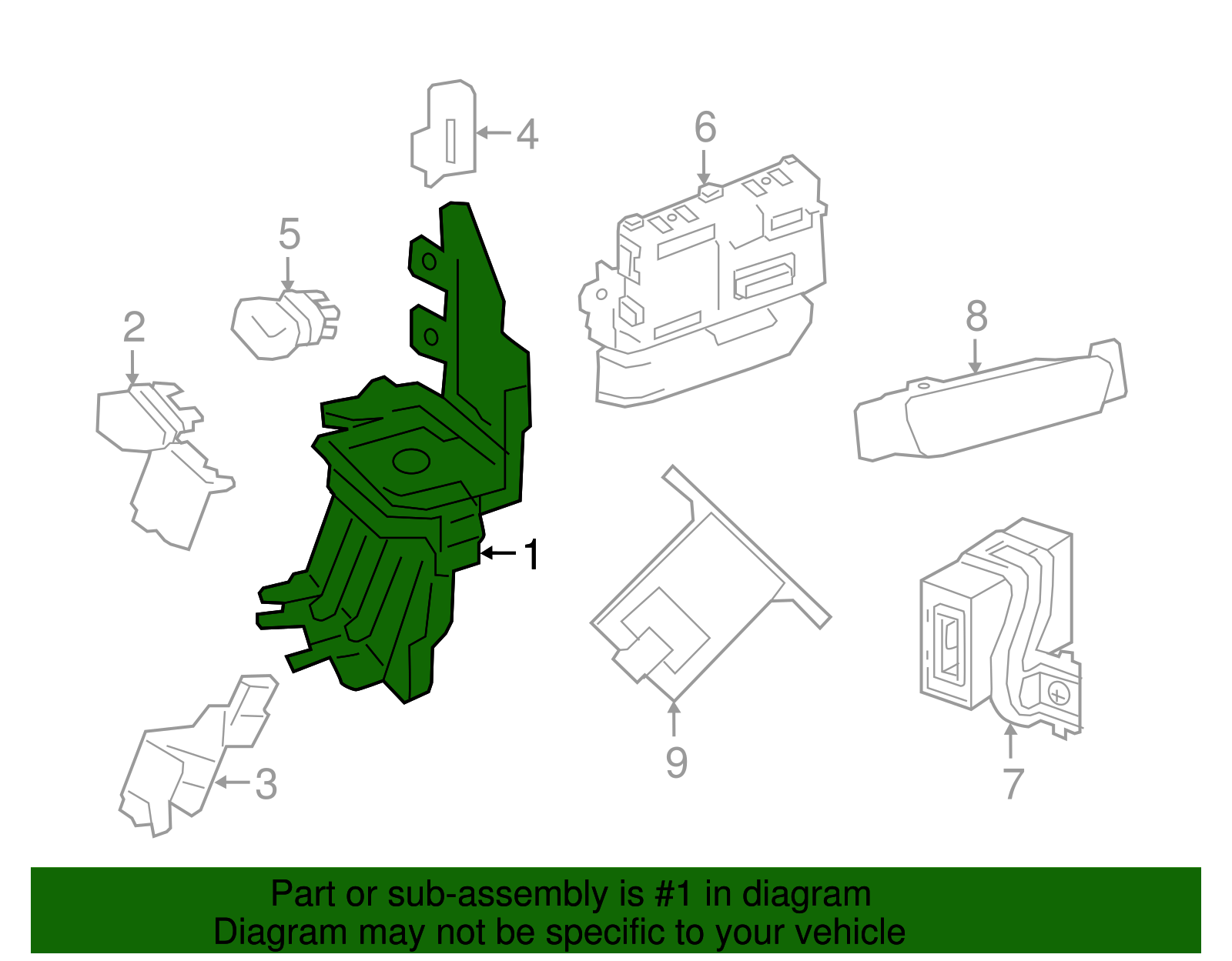 2018-2025 Nissan LEAF Fuse & Relay Box 24311-1HA2A | Hoffman Nissan Parts