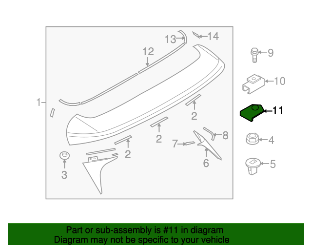 2013-2016 Mazda CX-5 Side Support Clip KDY3-51-0A6C | RealMazdaParts.com