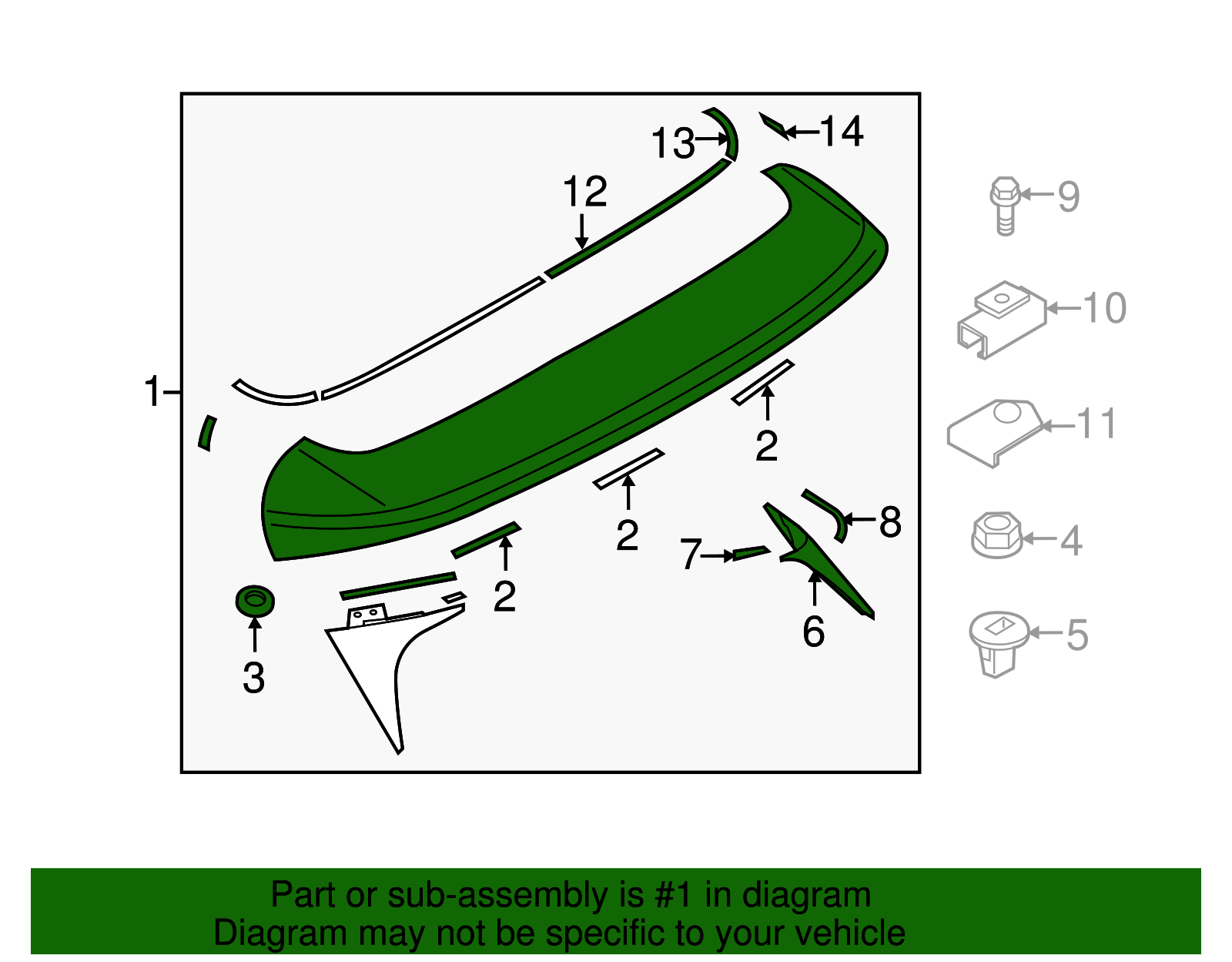 KD53-51-960C-12 - Rear Spoiler 2013-2016 Mazda CX-5 | Ottawa Mazda Parts
