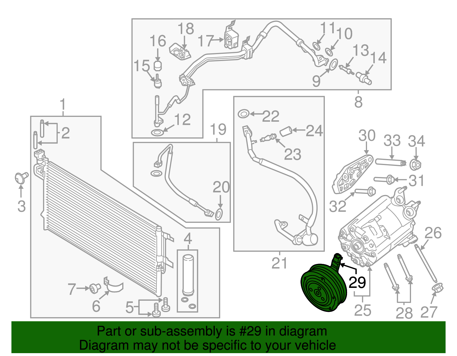 2013-2019 Ford Clutch & Pulley CV6Z-19D786-B | OEM Parts Online