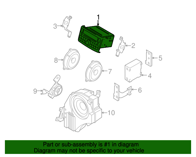 2014 Nissan Juke Am/fm Cd 28185-3YW0A | QuirkParts