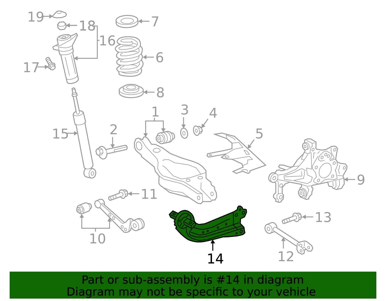 2019-2024 Toyota Trailing Arm 48760-0R040 | OEM Parts Online