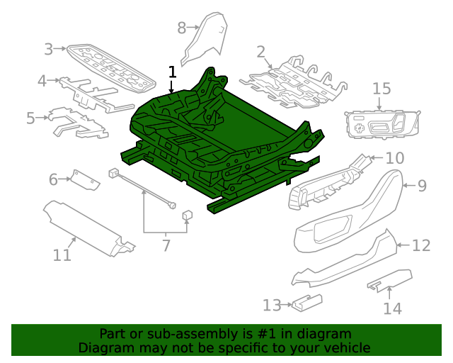 OEM BMW Seat Adjuster For 2019-2023 BMW - Part# 52-10-7-459-214 ...