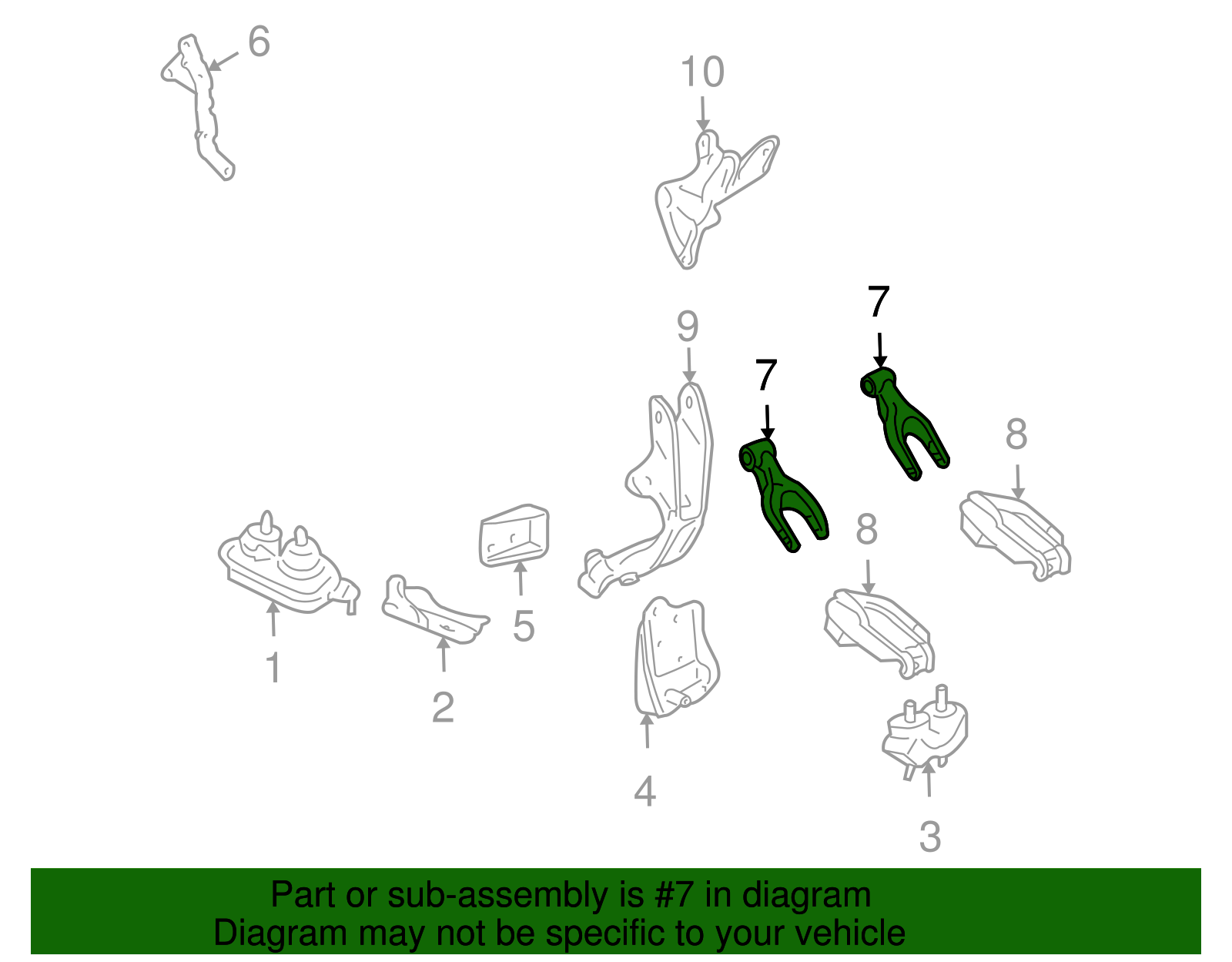 2006-2011 GM Engine Mount 10345905 | Partners Chevy