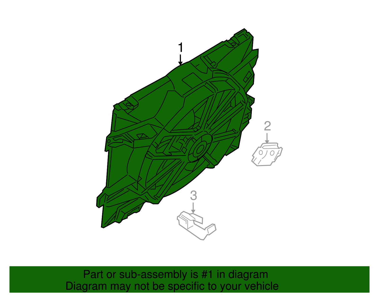 2006-2011 Ford Fan Assembly 8W1Z-8C607-C | Ford OEM Parts Online