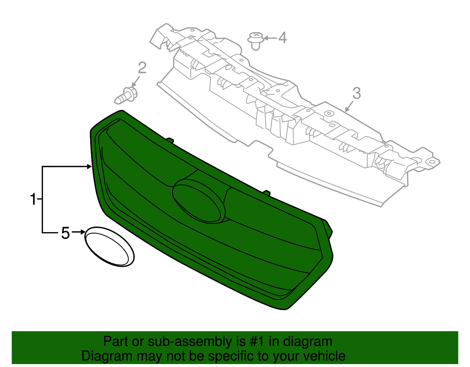 91121AL19A - Grille - 2018 2019 Subaru Legacy | World OEM Parts Subaru