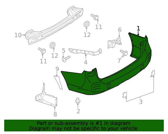 2022-2023 Subaru Outback Bumper Cover 57704AN35B | AutoNationParts.com