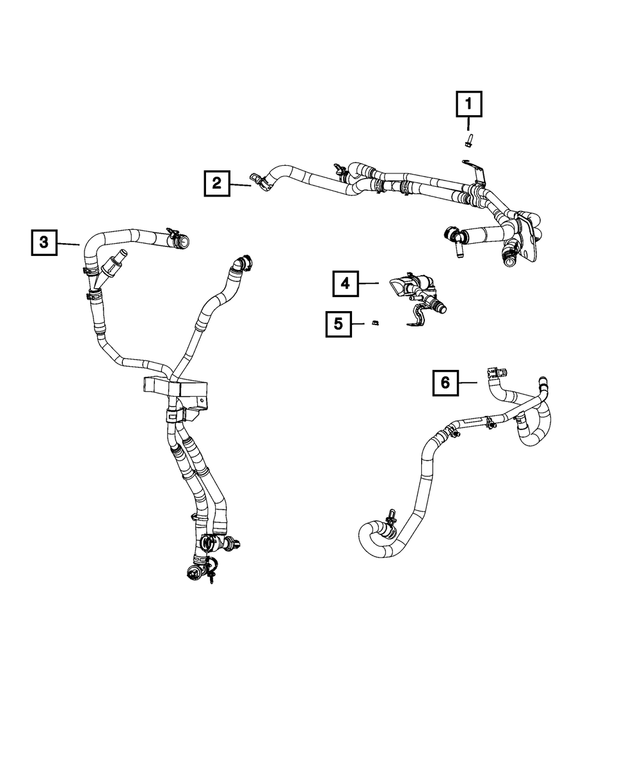 2022-2024 Jeep Grand Cherokee Heater Return Hose 68412175AB | Mopar eStore
