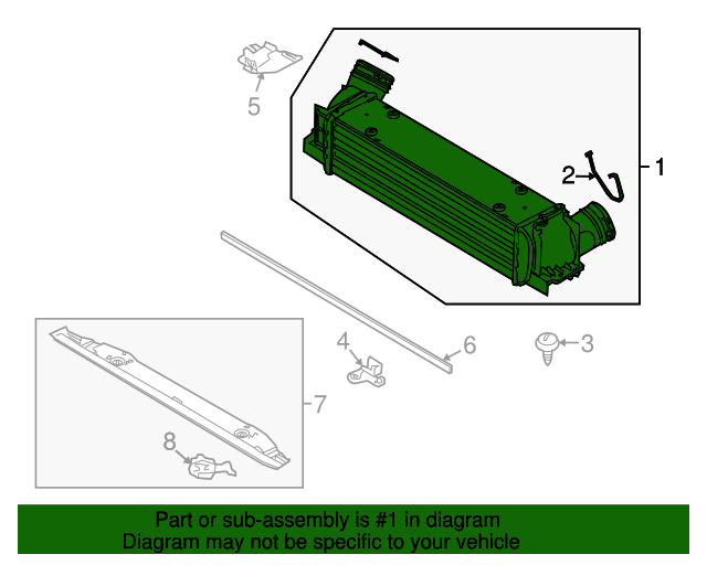17517540035 - 2007-2016 BMW Inter-Cooler (17-51-7-540-035) | BMW of ...