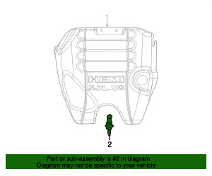 06509494AA - Engine Cover Stud - 2013-2021 Mopar | Mopar Parts Canada