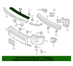 2014-2021 Toyota Tundra Bumper Cover Support Rail (Front, Upper) 52521 ...