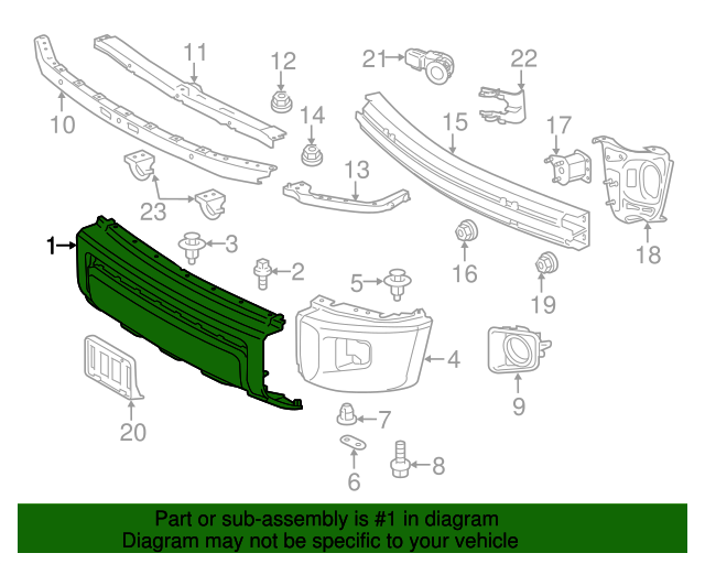 2014-2021 Toyota Tundra Bumper Face Bar (Front) 53911-0C050 | OEM Parts ...