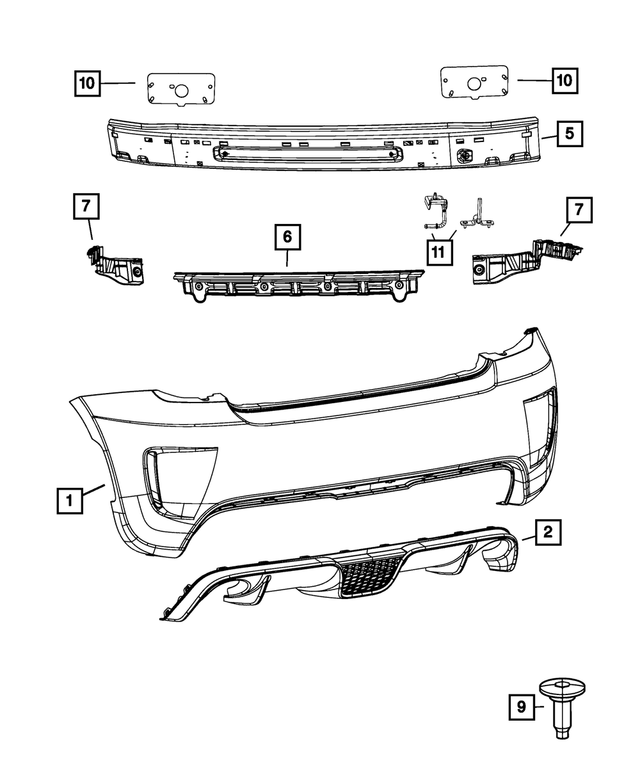 2012-2019 Fiat 500 Bumper Support 5182465AB | My Mopar Parts