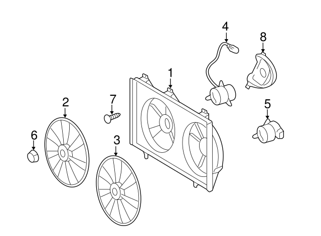2007-2015 Toyota Fan Blade 16361-0H240 | Toyota Parts Center