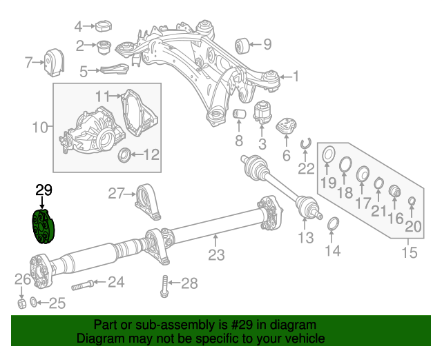 222-411-01-15-02 - Flex Coupling 2001-2020 Mercedes-Benz ...