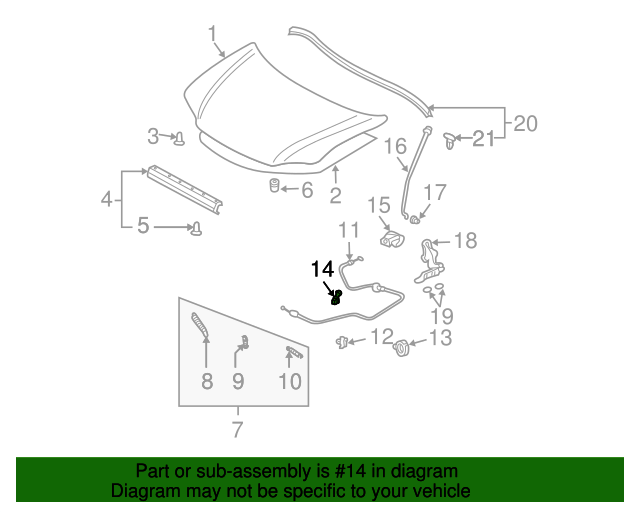 53455-52010 - Release Cable Clamp - 2004-2006 Scion xA | OEM Genuine ...