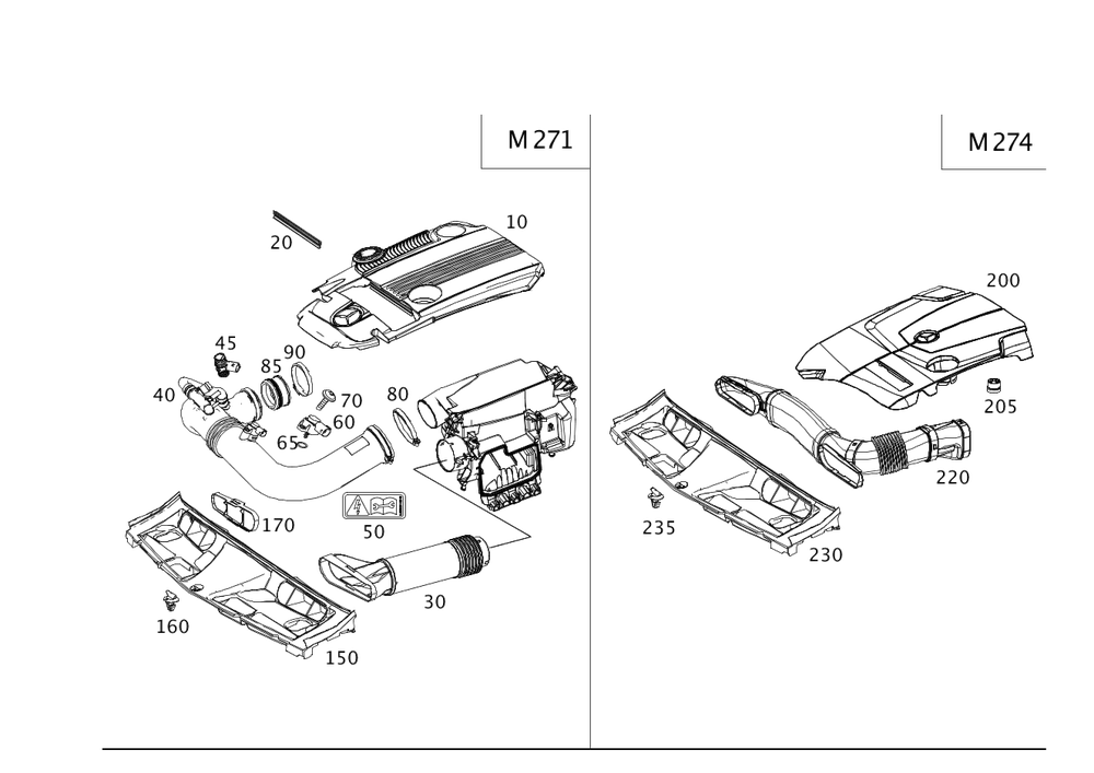 Genuine Cover for 2012-2015 Mercedes-Benz | OEM Part# 271-010-12-67 ...