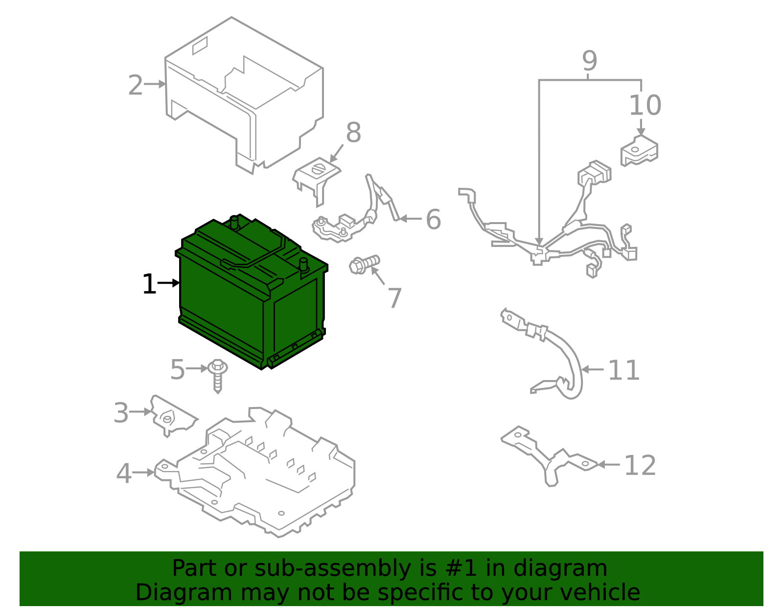 2021-2024 Kia Battery 37110-AB620 | TascaParts.com