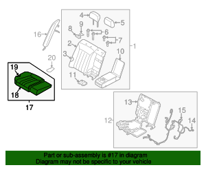 89200-3NAA0-WIR - Seat Cushion Foam 2011 Hyundai Equus ...