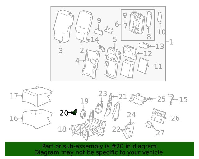 2019-2021 GM Cushion Frame Spring 84588668 | GMPartsDirect.com