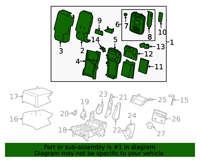 2020 GM Armrest Assembly 84756949 | GMPartsDirect.com
