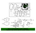 2019-2022 GM Black Front Seat Armrest Lid 84714633 | GMPartsDirect.com