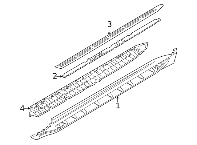 Genuine BMW 51-77-8-737-306 | Rocker Molding | FREE Shipping on Most ...