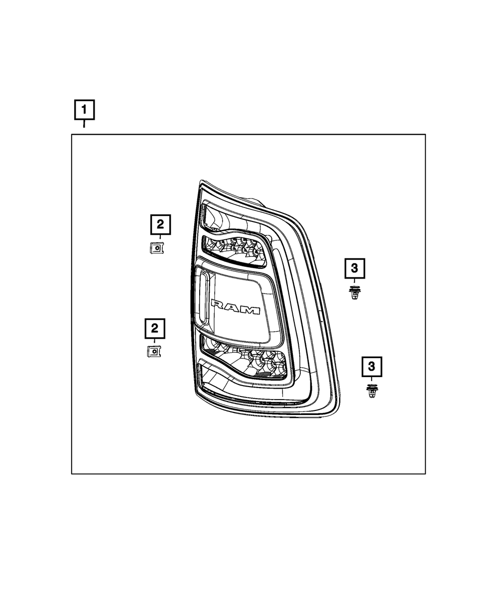 68361716AE - Tail Lamp, Right 2019-2023 Ram | Big 3 Auto Parts