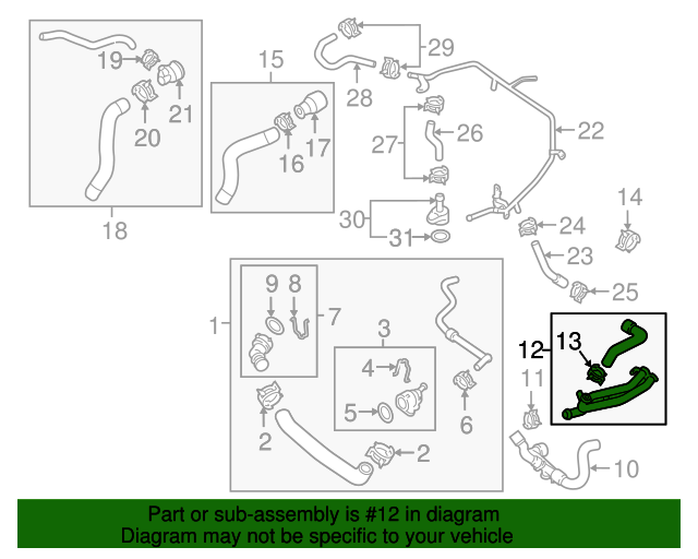 5C0-121-064-G - Hose & Tube Assembly 2013-2018 Volkswagen ...