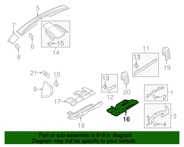 2011-2018 Porsche Cayenne Sound Absorber 958-573-174-00 | OEM Parts Online