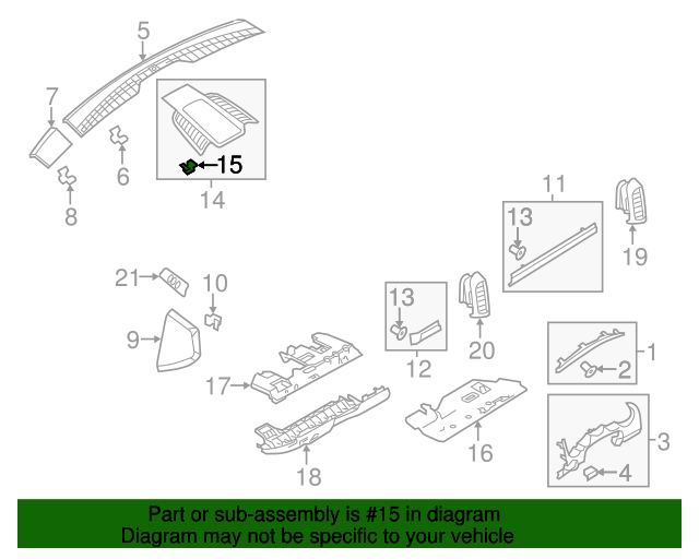2011-2021 Porsche Body B-Pillar Trim Panel Clip 9A7-867-190-A | Sunset ...