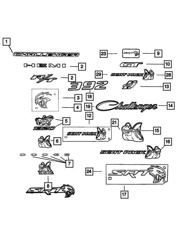 2023 Dodge Challenger Challenger Nameplate 68617368AA | QuirkParts