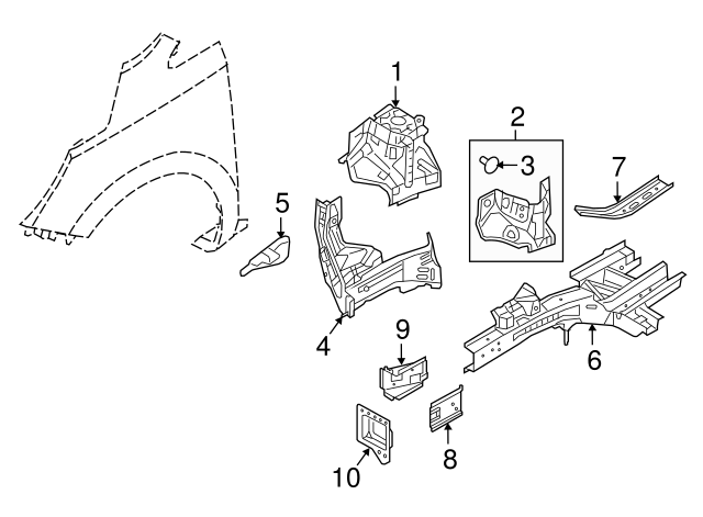 2015-2021 Kia Sedona Mount Bracket - Passenger Side (RH) 66328-A9000 ...