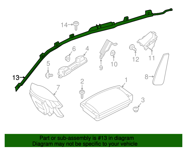 253-860-37-00 - Head Air Bag 2016-2020 Mercedes-Benz | Mercedes-Benz ...