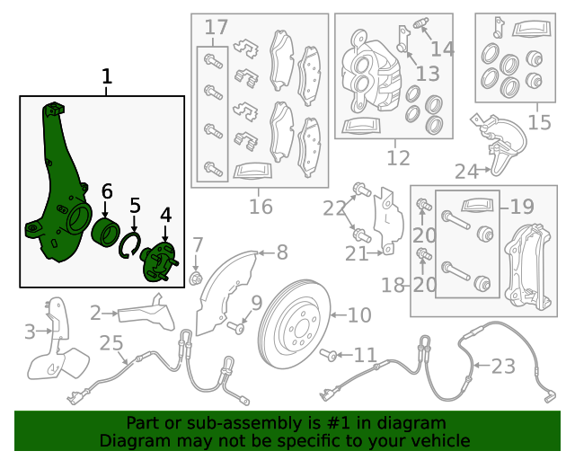 2018-2022 Land Rover Range Rover Steering Knuckle LR155543 | OEM Parts ...