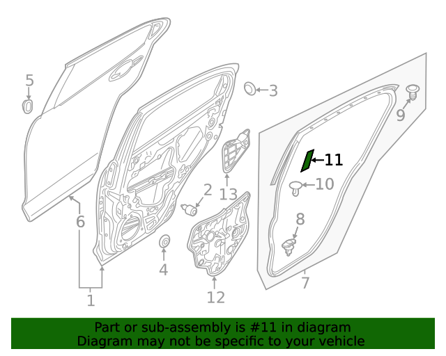 90118-WB823 - Door Weather-Strip Fastener 2016-2020 Toyota | Group 1 ...