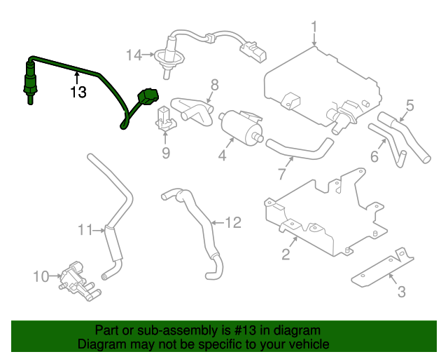 Genuine OEM Oxygen Sensor Part# 1588A284 Fits 2017-2021 Mitsubishi: Up ...