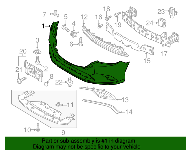 2016-2017 Mazda 6 Bumper Cover GMN3-50-031C-BB | QuirkParts