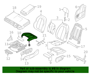 52-10-7-398-429 - Seat Cushion Cover 2016-2023 BMW | AutoNationParts.com
