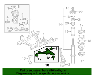 2004-2014 Cadillac Front Driver Side Lower Control Arm 25862781 GM ...