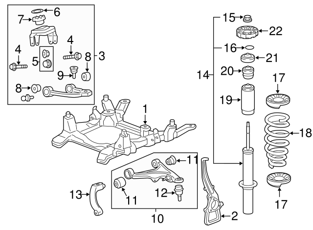 2004-2014 Cadillac Front Driver Side Lower Control Arm 25862781 GM ...